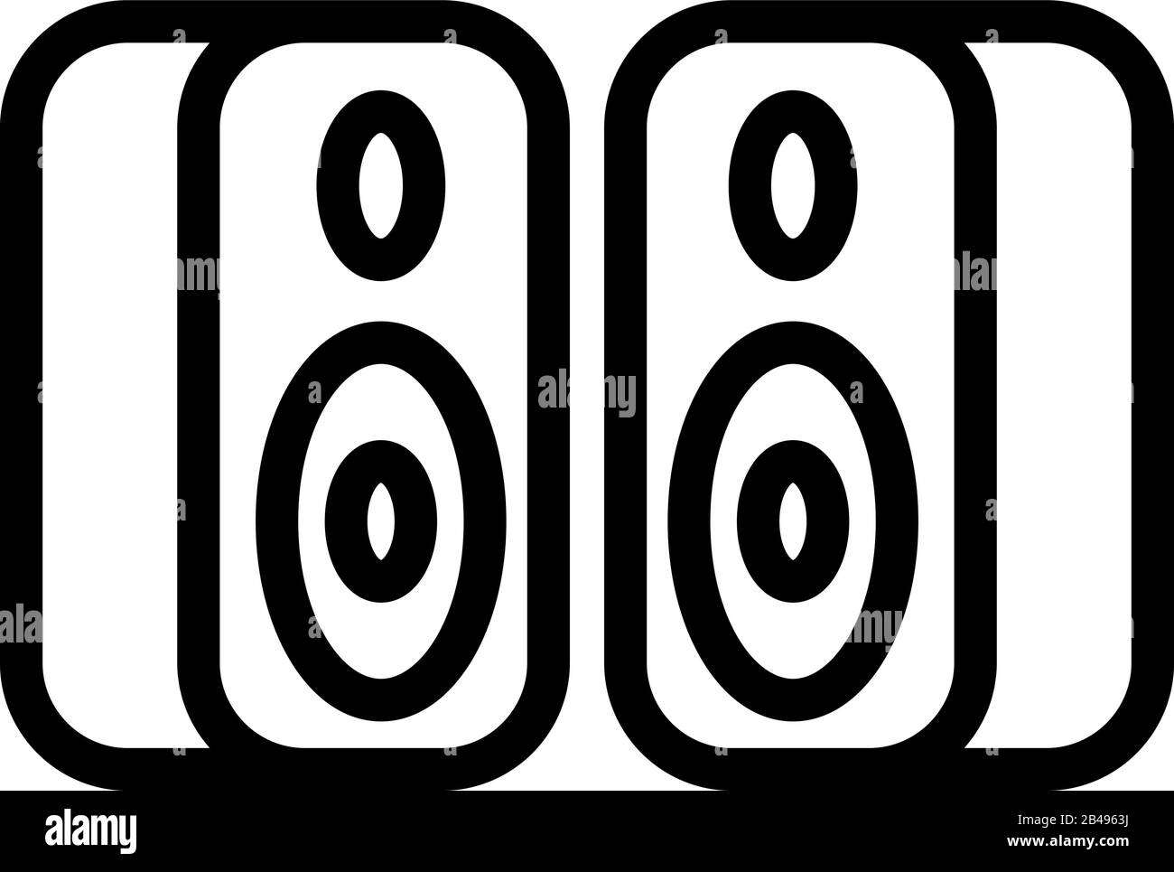 Acoustics column icon vector. Isolated contour symbol illustration Stock Vector Image & Art - Alamy