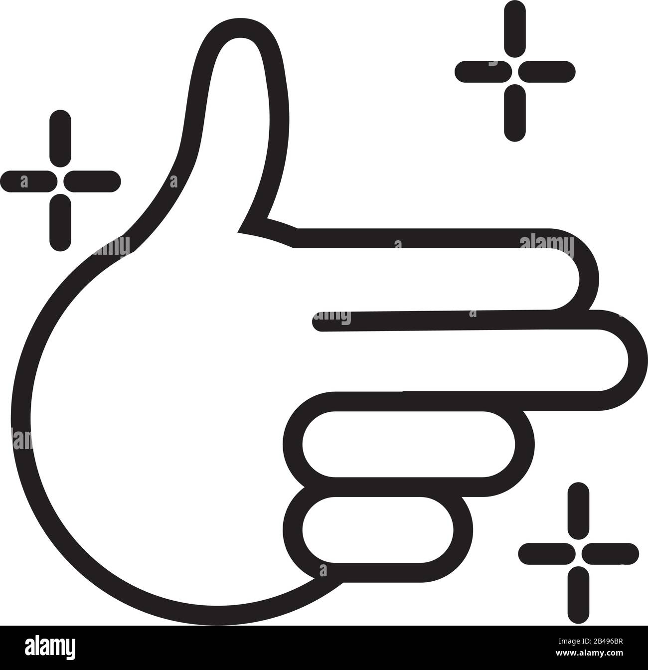 two hand signal line style Stock Vector Image & Art - Alamy