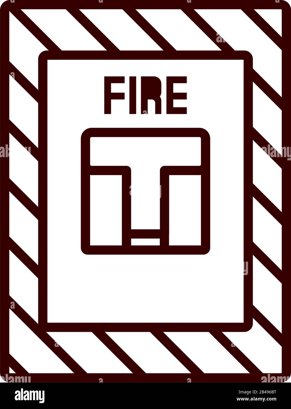 fire alarm line style icon design, Emergency rescue save department 911 ...