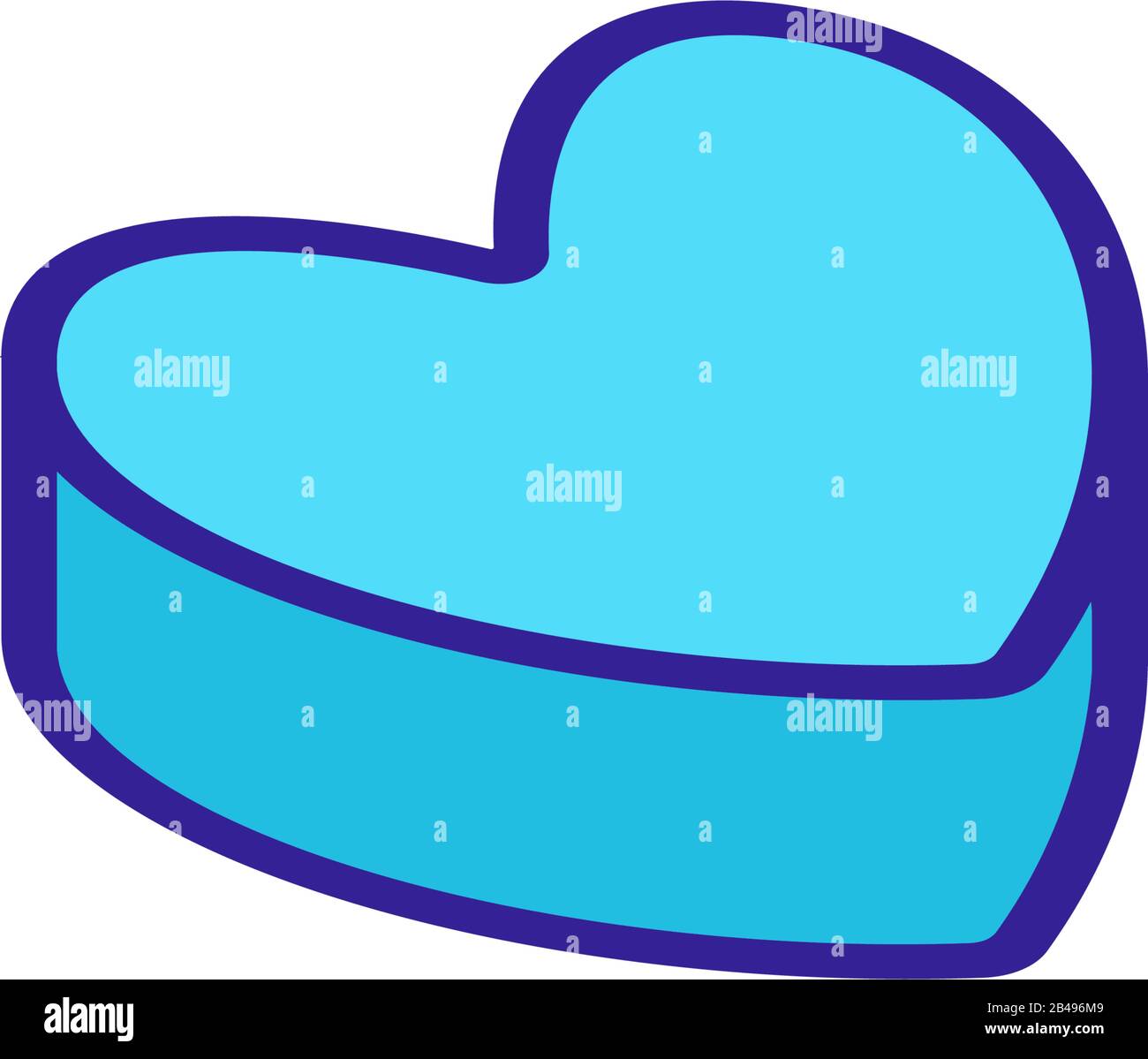 heart, box icon vector. Isolated contour symbol illustration Stock ...