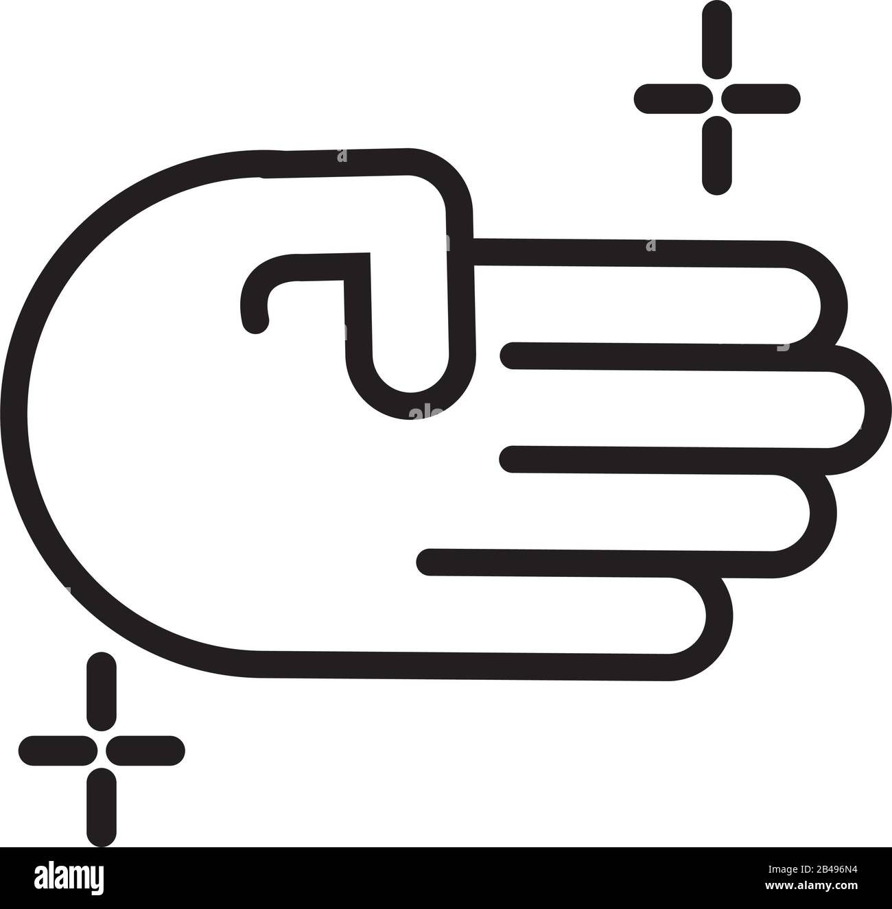 four hand signal line style Stock Vector Image & Art - Alamy