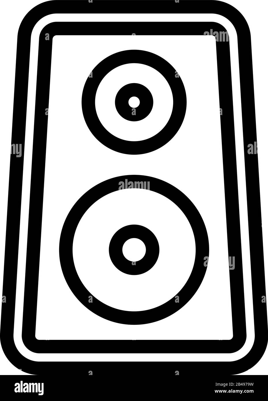 Acoustics column icon vector. Isolated contour symbol illustration ...