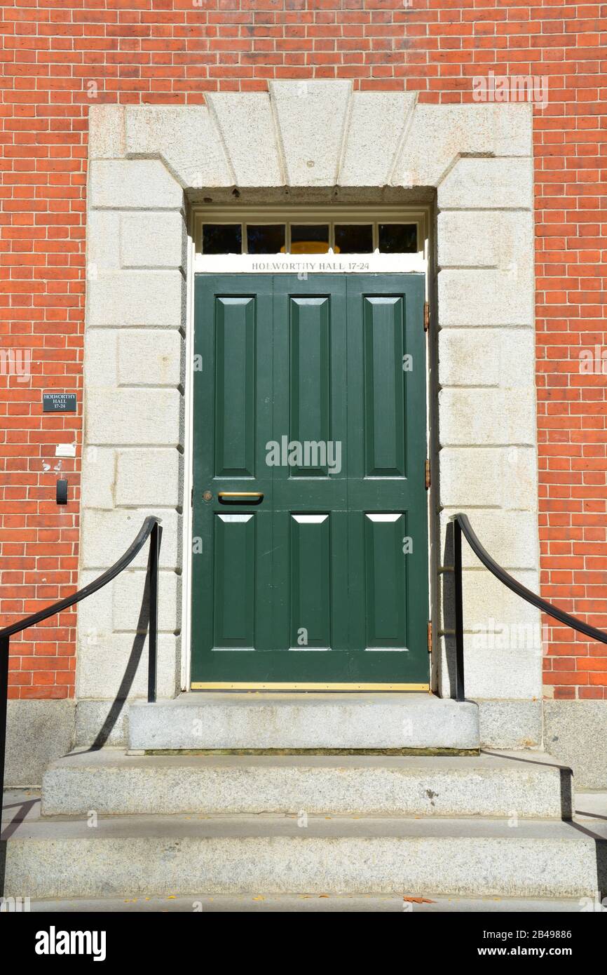 CAMBRIDGE, USA - OCTOBER 20, 2014: Doors to Holworthy Hall dormitory on ...