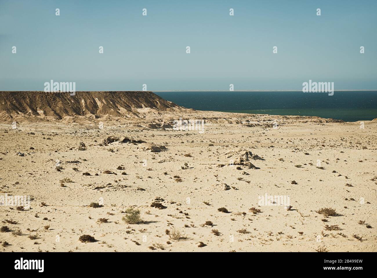 Sahara desert along side the atlantic ocean Africa, Morocco Stock Photo ...