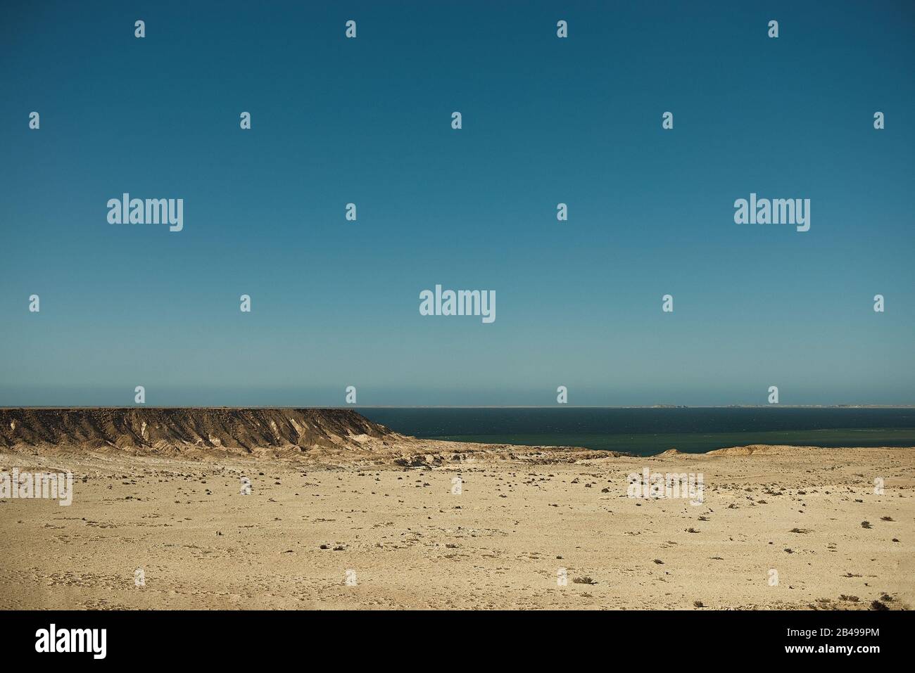 Sahara desert along side the atlantic ocean Africa, Morocco Stock Photo ...