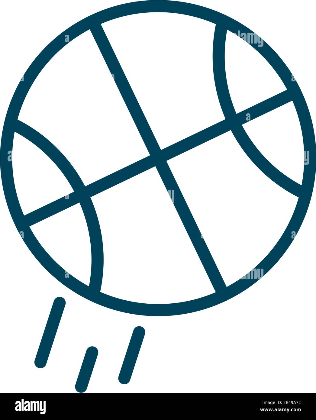 Ball line style icon design, Basketball sport hobby competition game ...