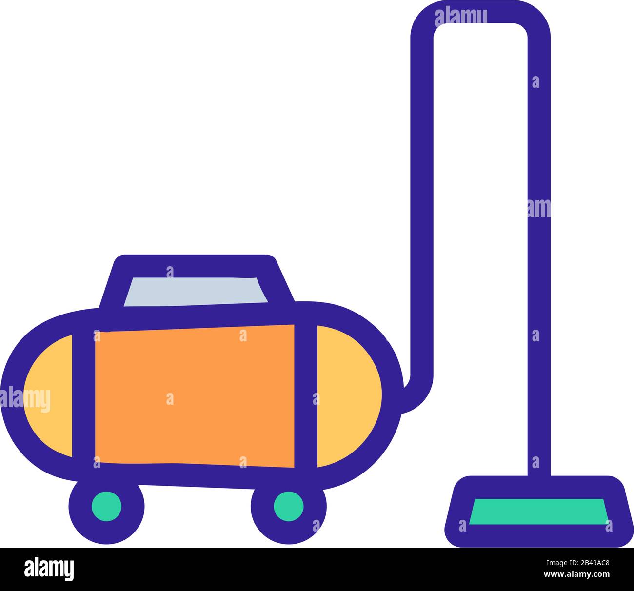 Home vacuum cleaner icon vector. Isolated contour symbol illustration ...