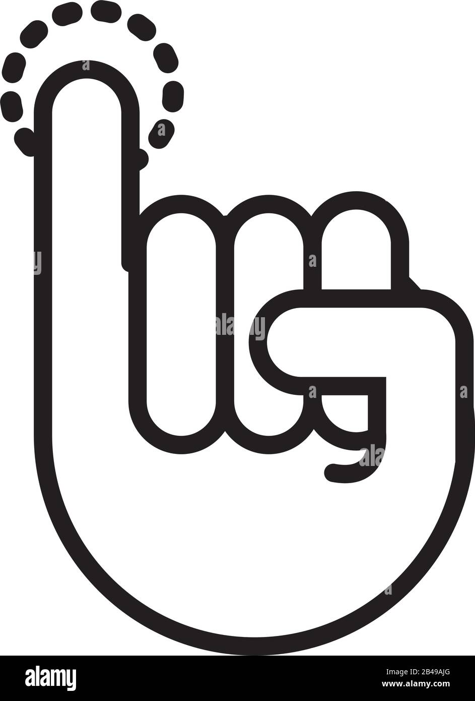 one hand signal line style Stock Vector Image & Art - Alamy