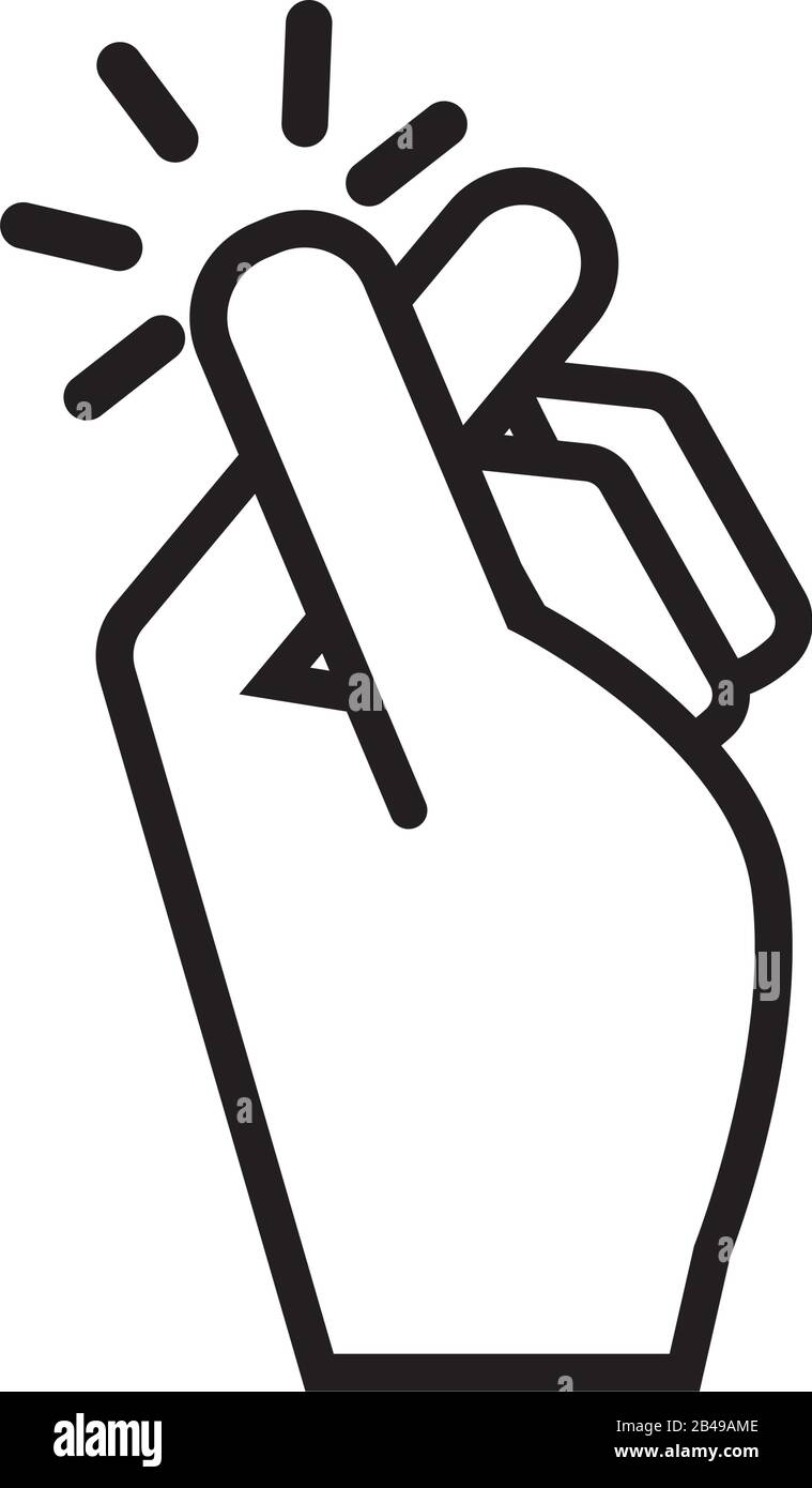 hand snapping fingers signal line style Stock Vector Image & Art - Alamy