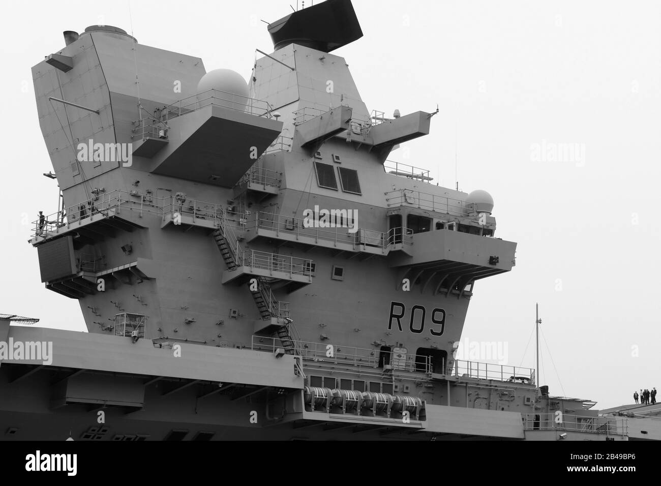HMS Prince of Wales aircraft carrier at prince dock Liverpool Credit ...