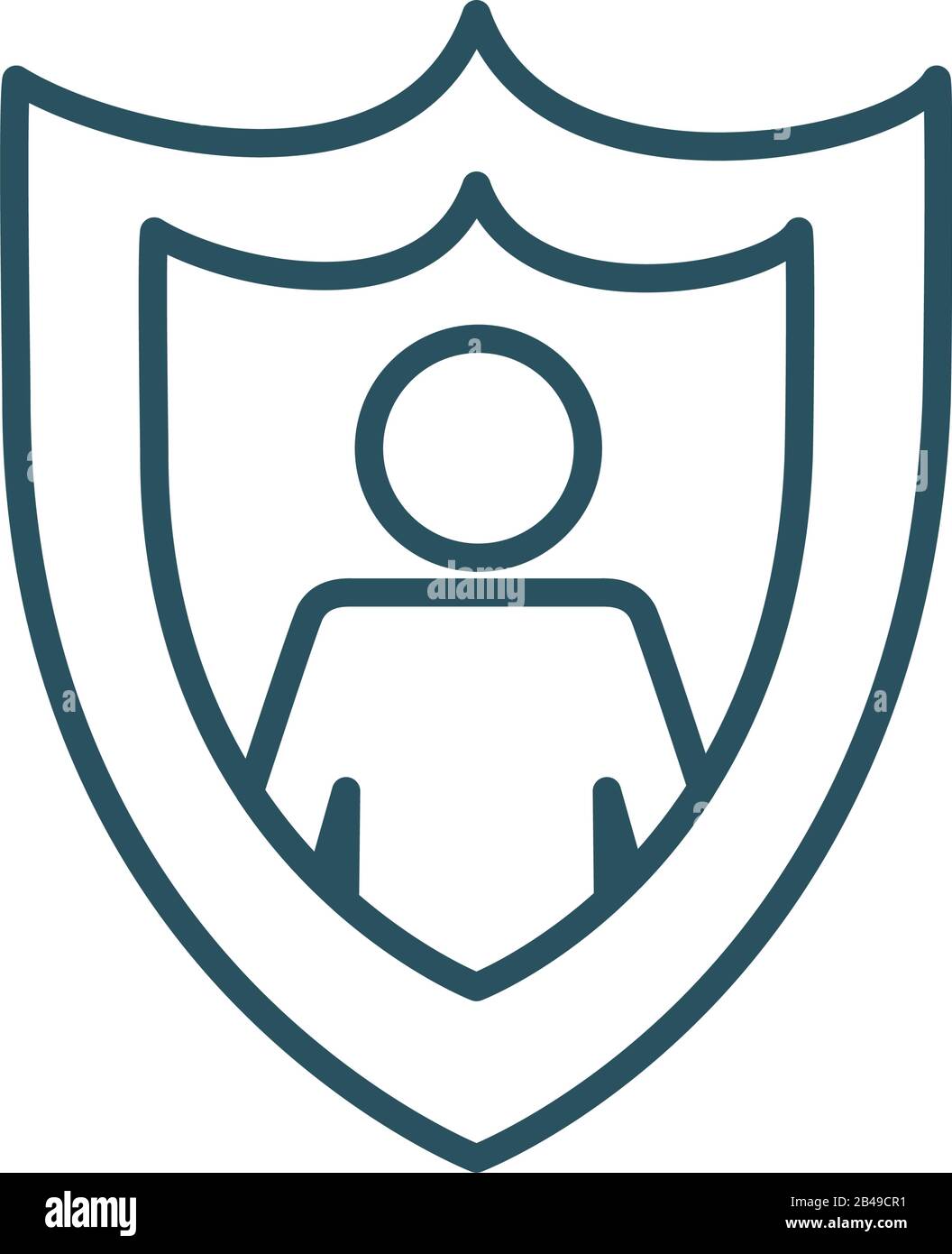 avatar inside shield line style icon design, Insurance health care ... avatar inside shield line style icon design, Insurance health care ...