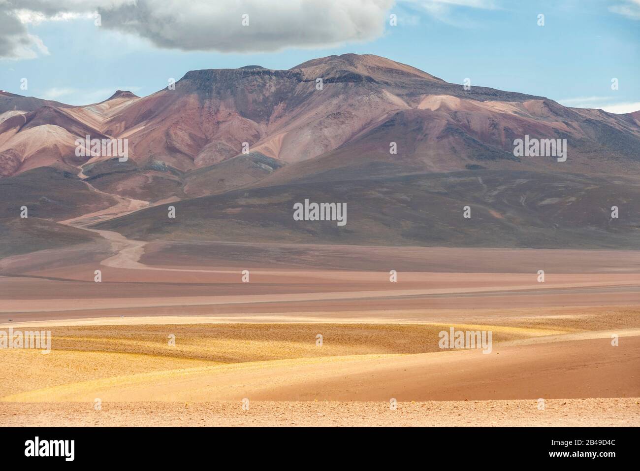 The mountain of Seven Colors in the Siloli desert of the Bolivian ...