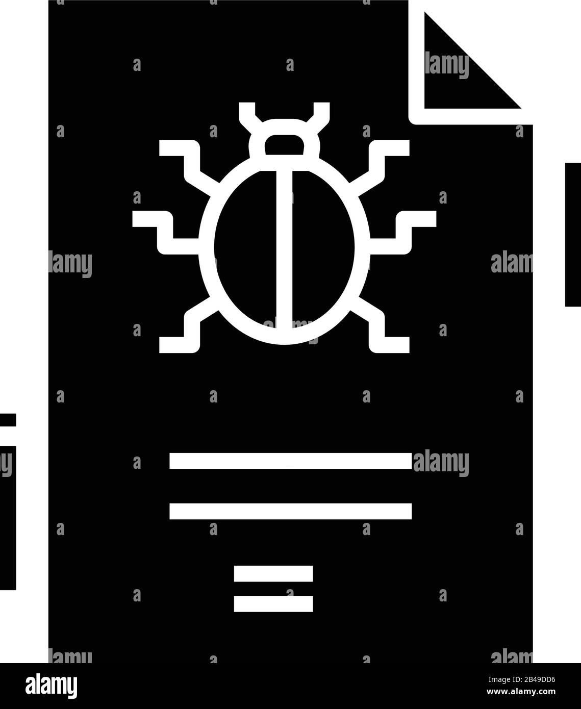 Spy document black icon, concept illustration, vector flat symbol ...