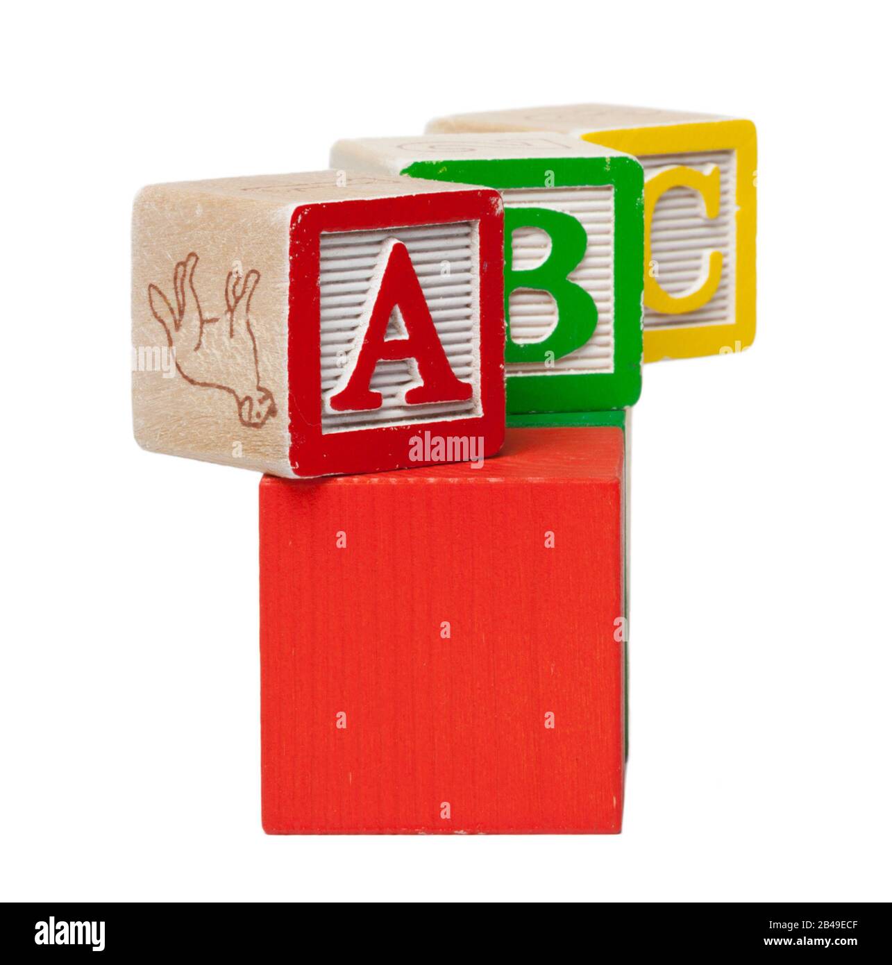 Wooden alphabet blocks isolated on white background Stock Photo - Alamy