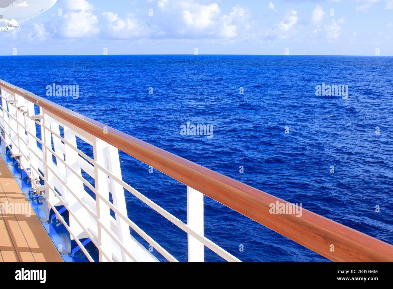 View from cruise ship deck on ocean Stock Photo - Alamy