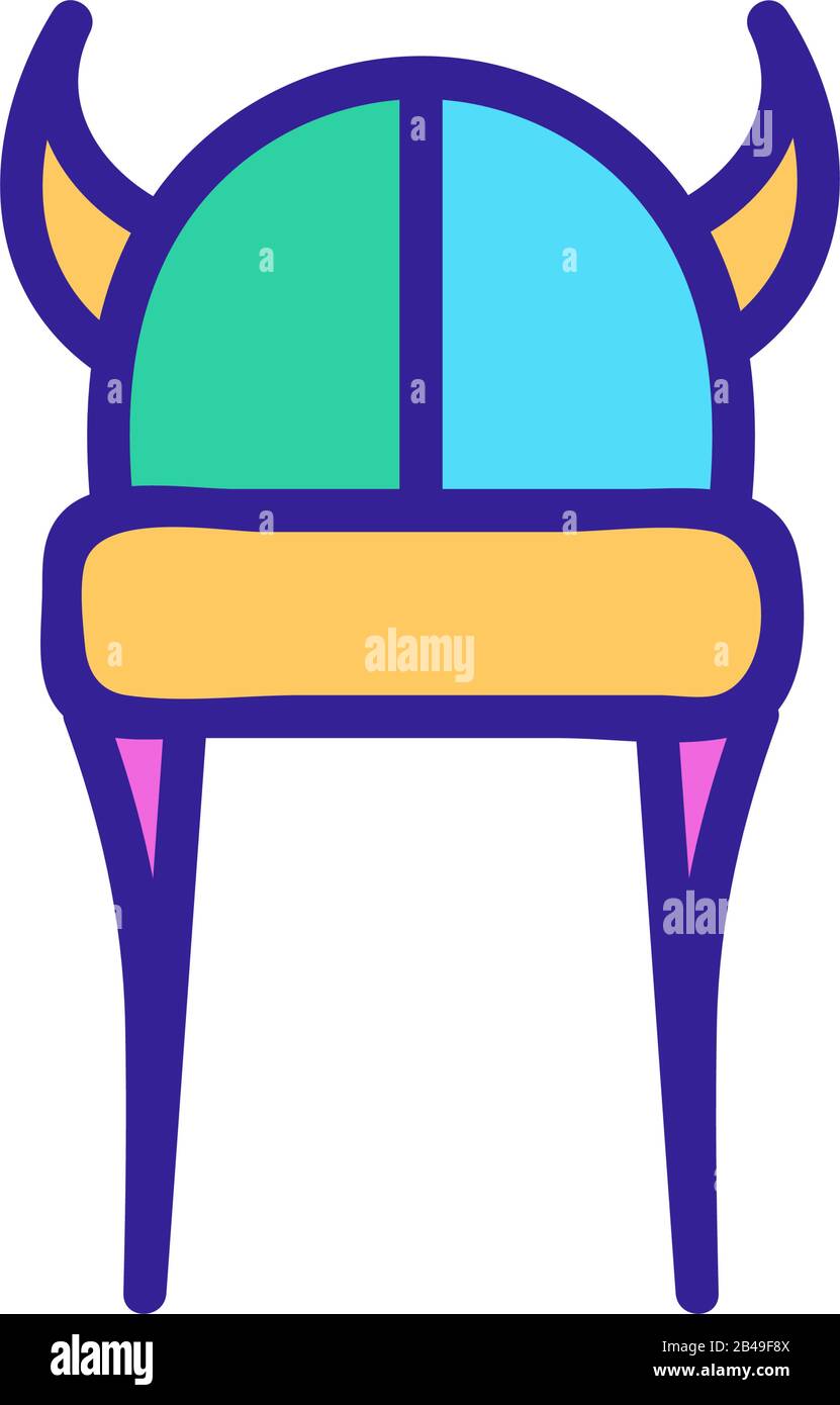 Cap football fan icon vector. Isolated contour symbol illustration ...