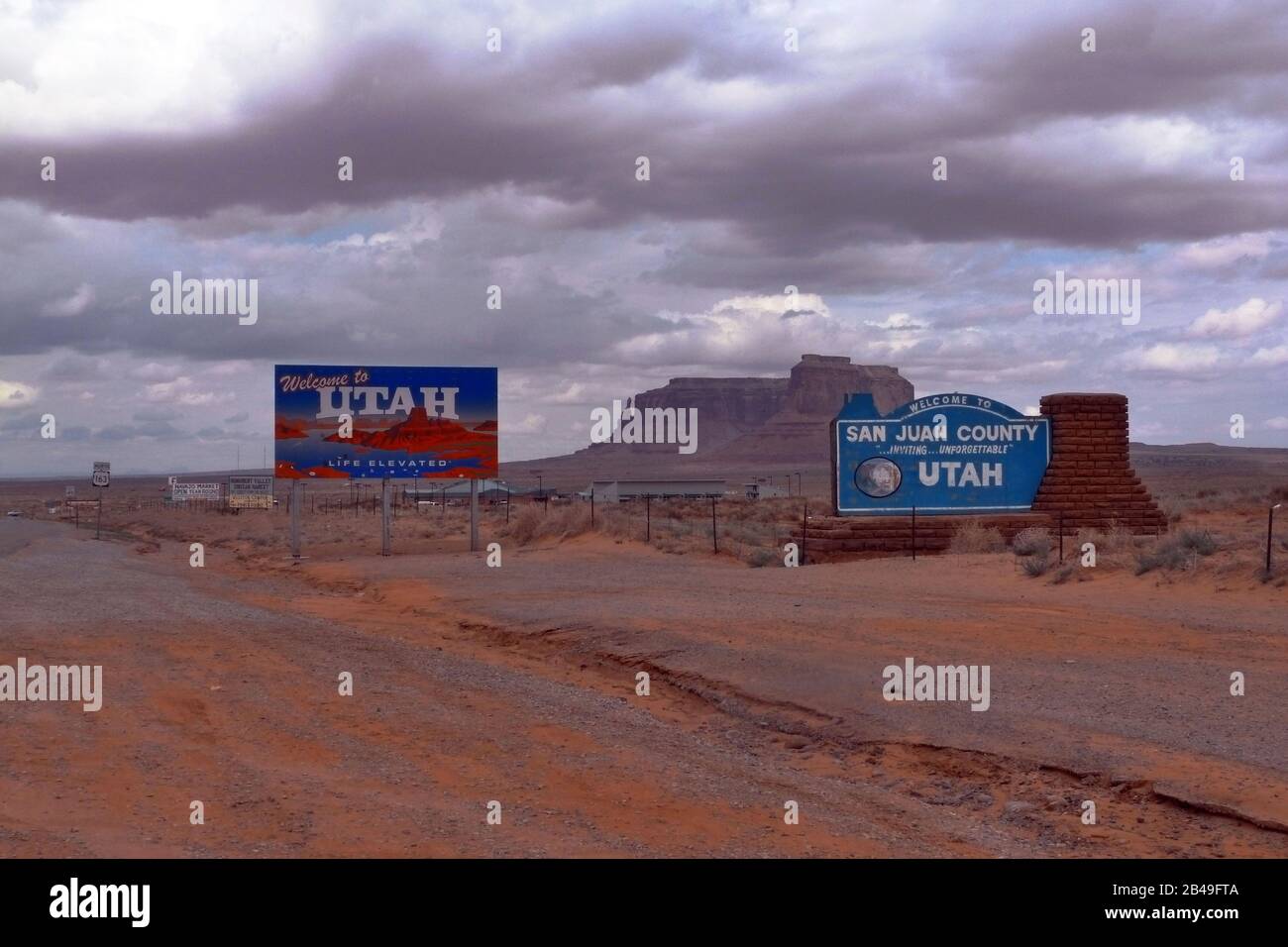 Welcome to Utah in Western USA Stock Photo - Alamy