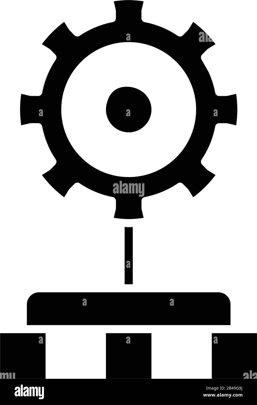 Setup options black icon, concept illustration, vector flat symbol ...