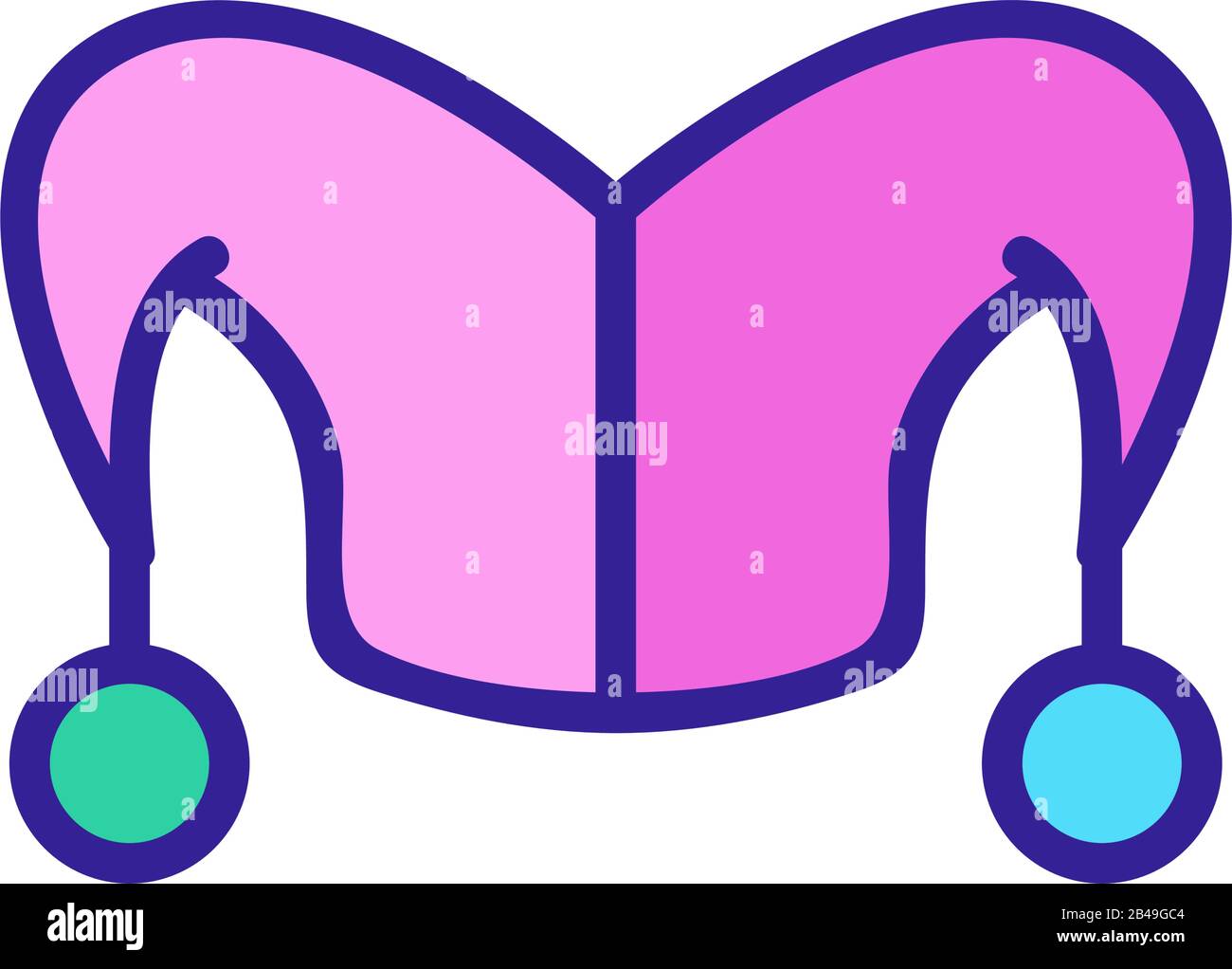 Cap football fan icon vector. Isolated contour symbol illustration ...