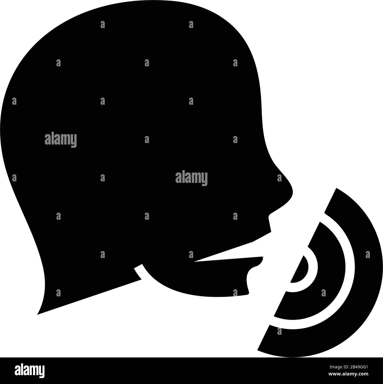 Speech black icon, concept illustration, vector flat symbol, glyph sign ...
