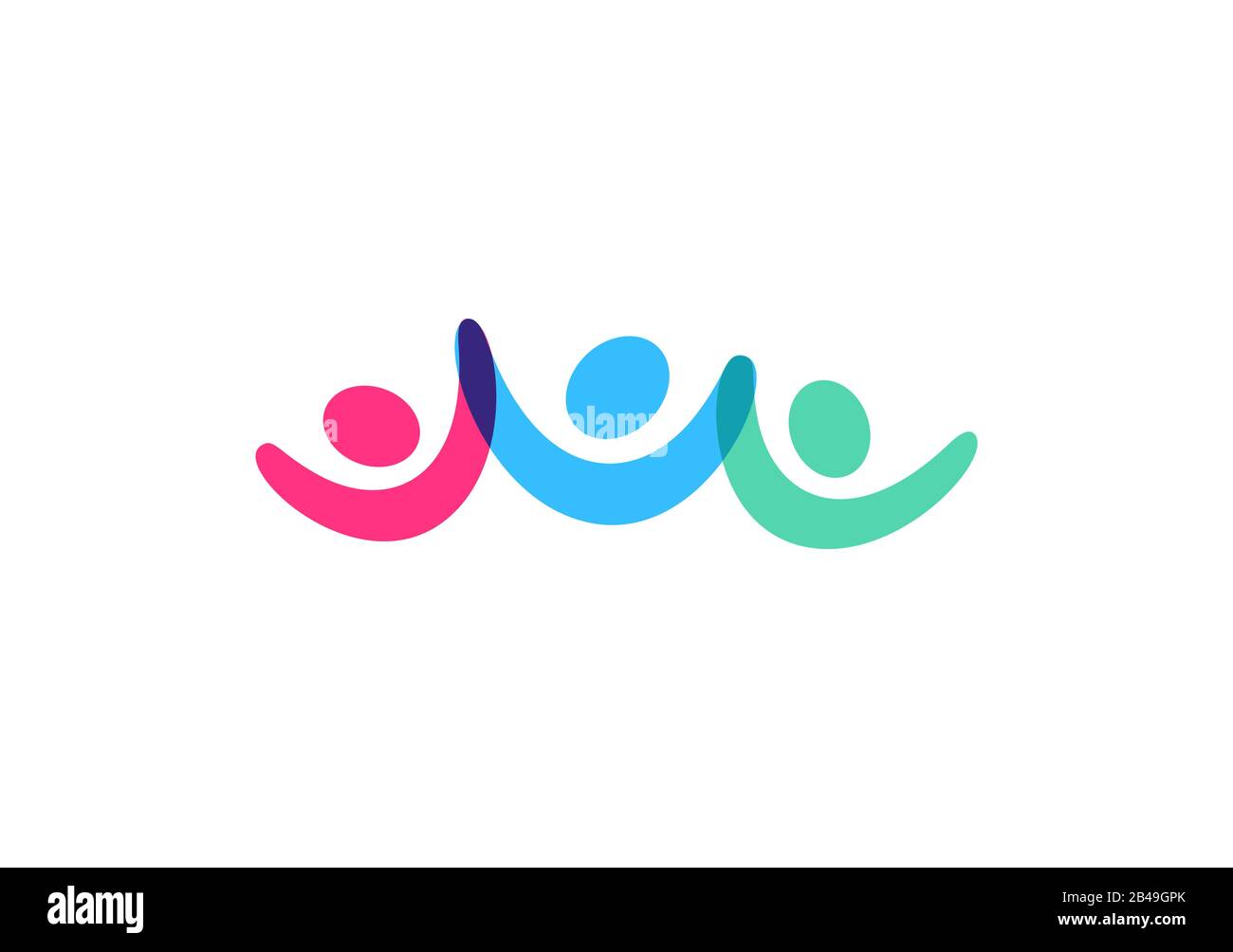 Team vector icon, people hold hand and raise their hands up, victory ...