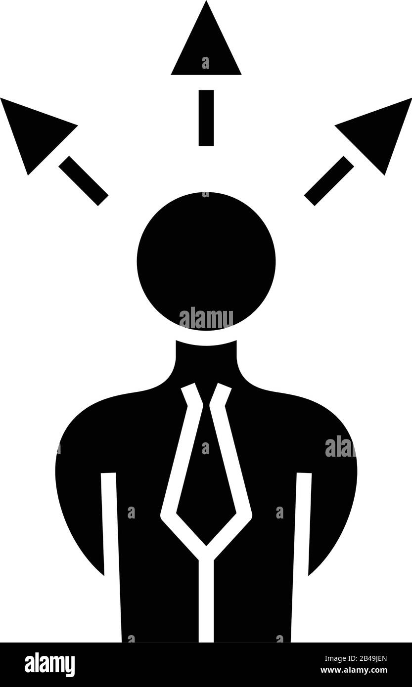 Solutions black icon, concept illustration, vector flat symbol, glyph ...