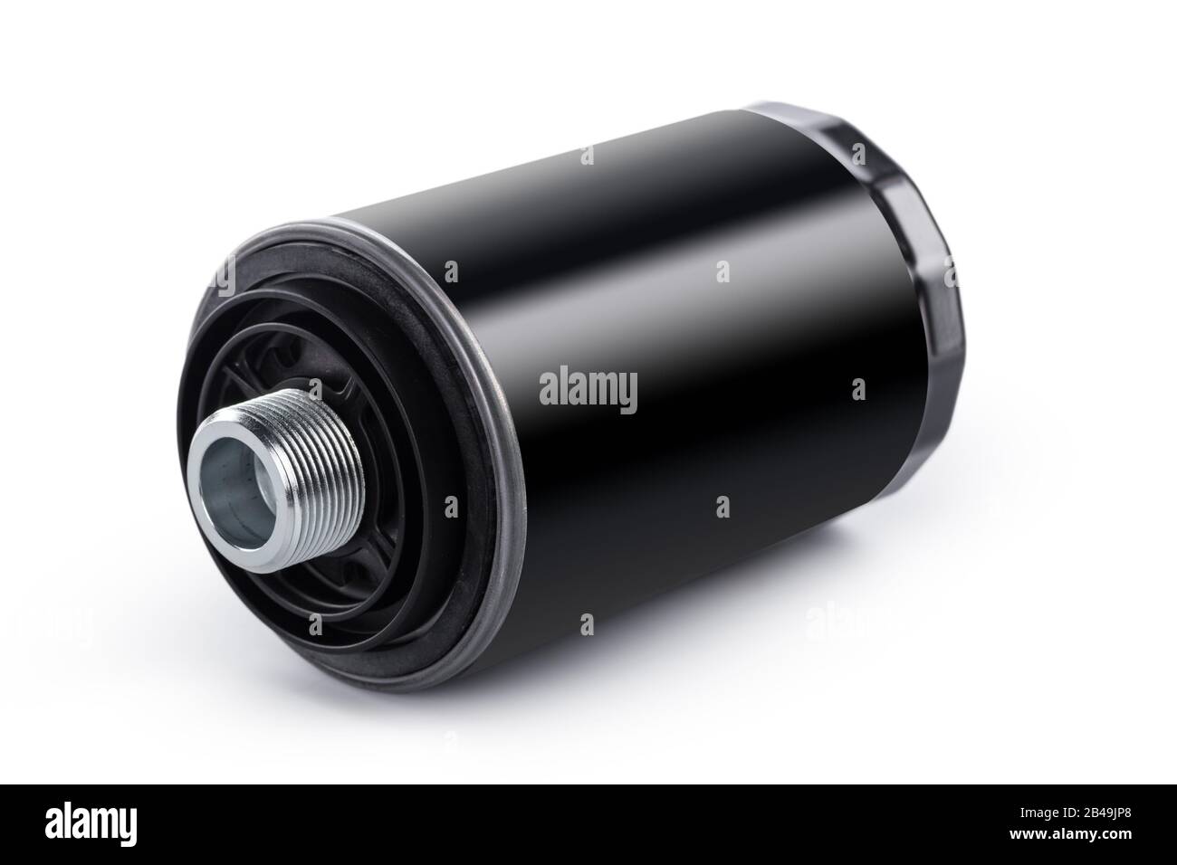 New oil Filter on white background, Isolated, Closeup Stock Photo - Alamy