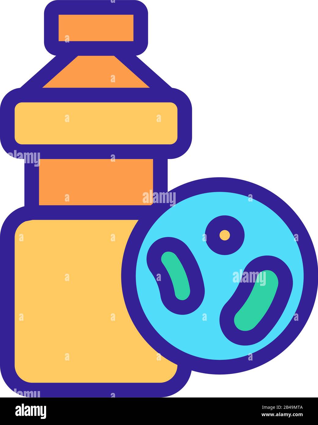 probiotic icon vector. Isolated contour symbol illustration Stock ...