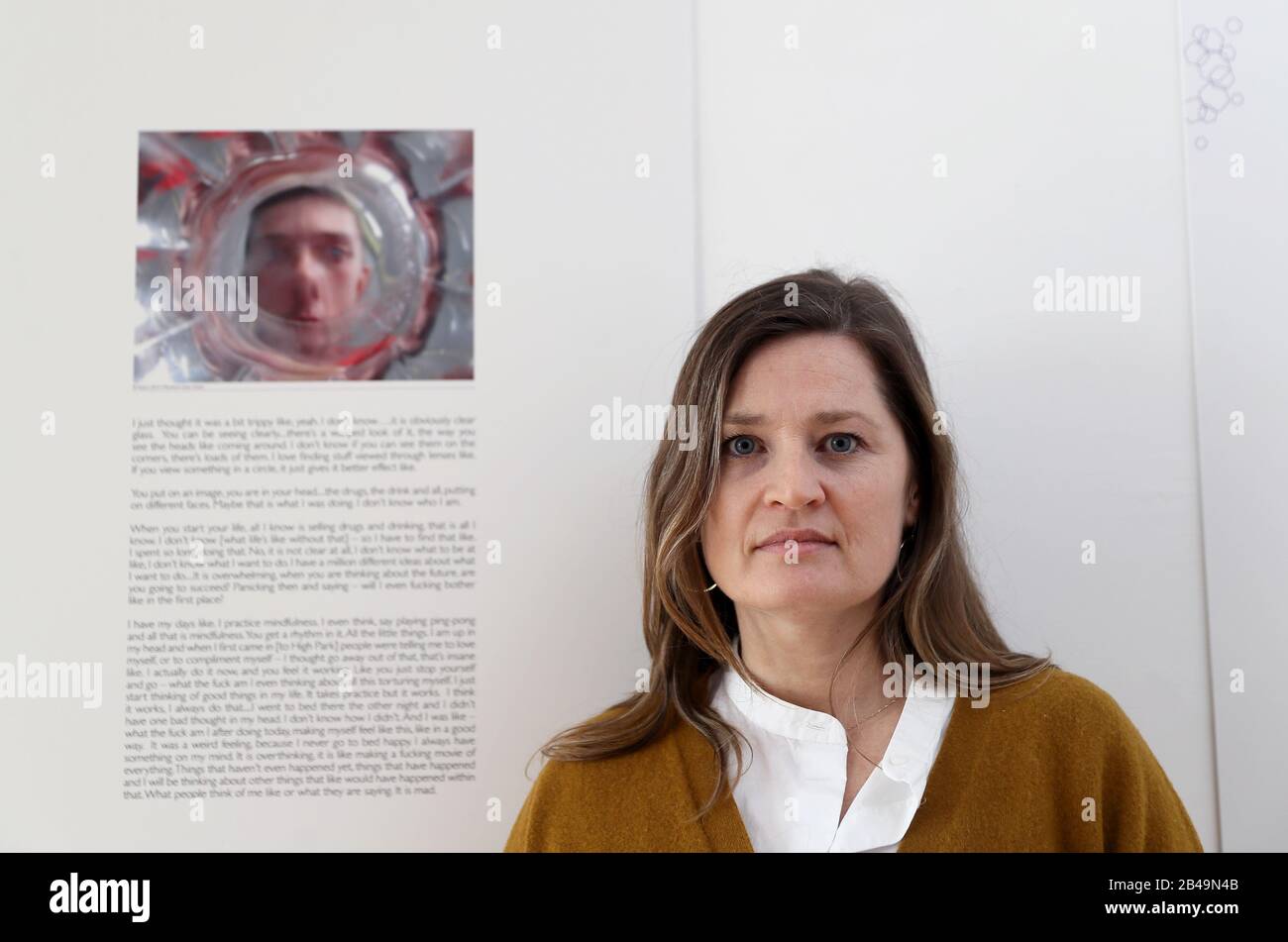 Carol Casey, Head of Fundraising at Merchants Quay Ireland, with work ...