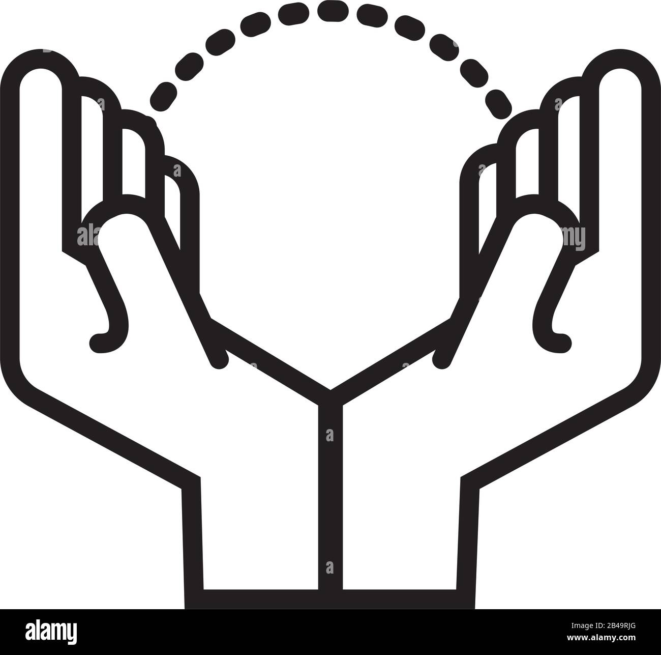 hands lifting signal line style Stock Vector Image & Art - Alamy