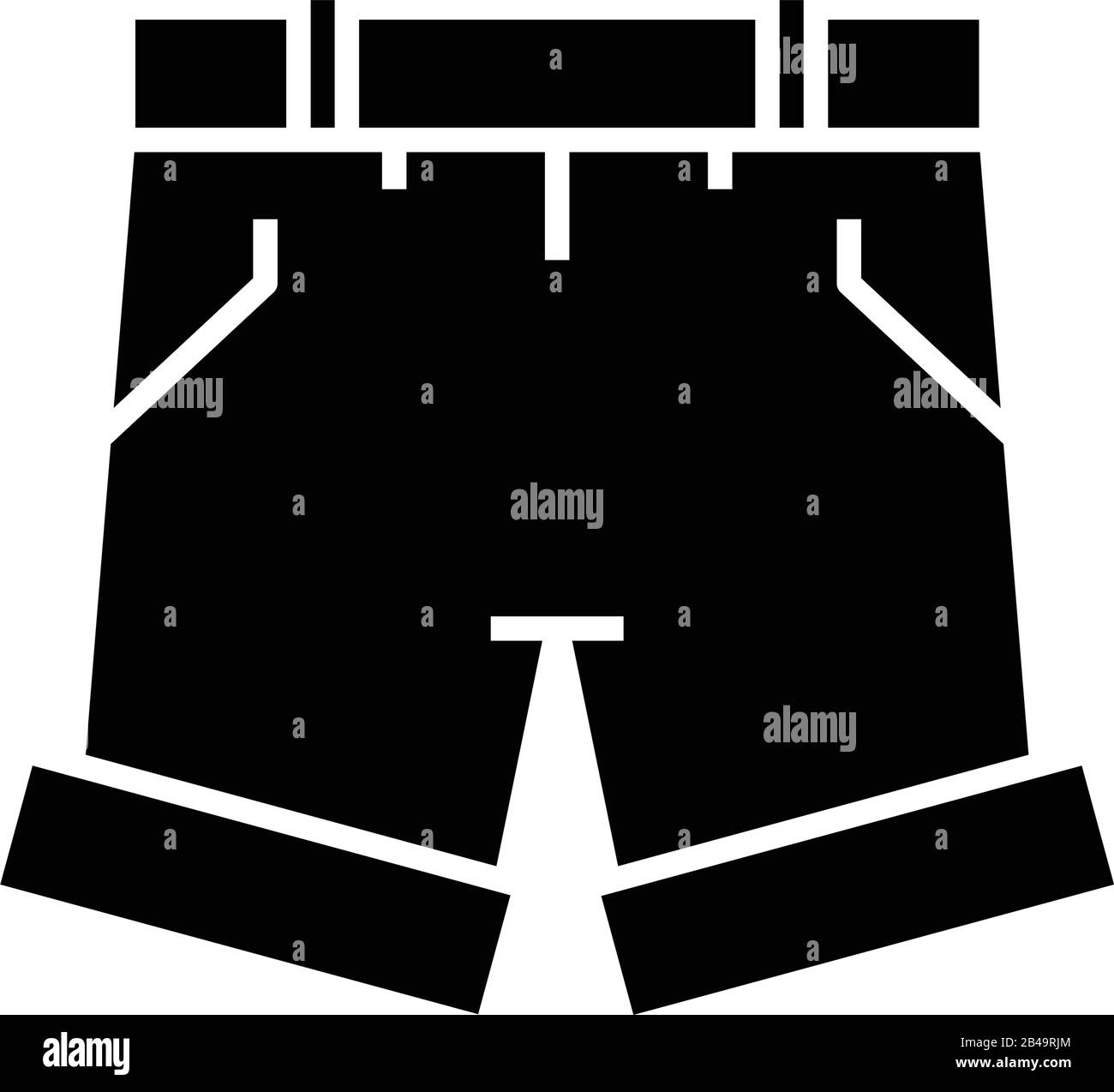 Shorts black icon, concept illustration, vector flat symbol, glyph sign ...