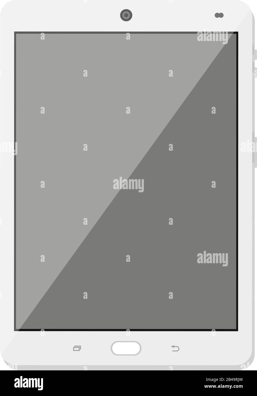 Illustration of tablet with white background vector Stock Vector Image ...