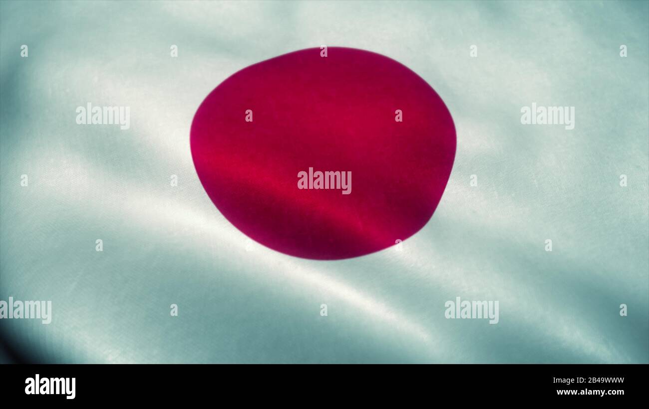 Japan flag waving in the wind. National flag of Japan. Sign of Japan ...