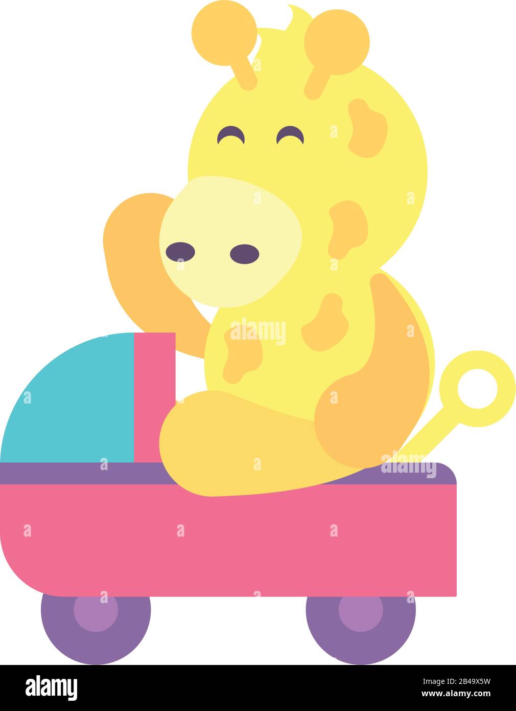 Cute Baby Giraffe Cartoon Sitting High Resolution Stock Photography and ...