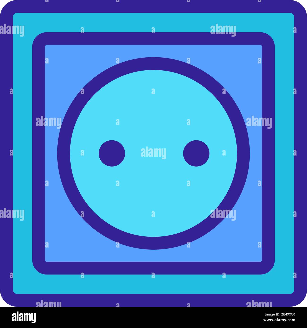 Electric socket connector icon vector. Isolated contour symbol ...