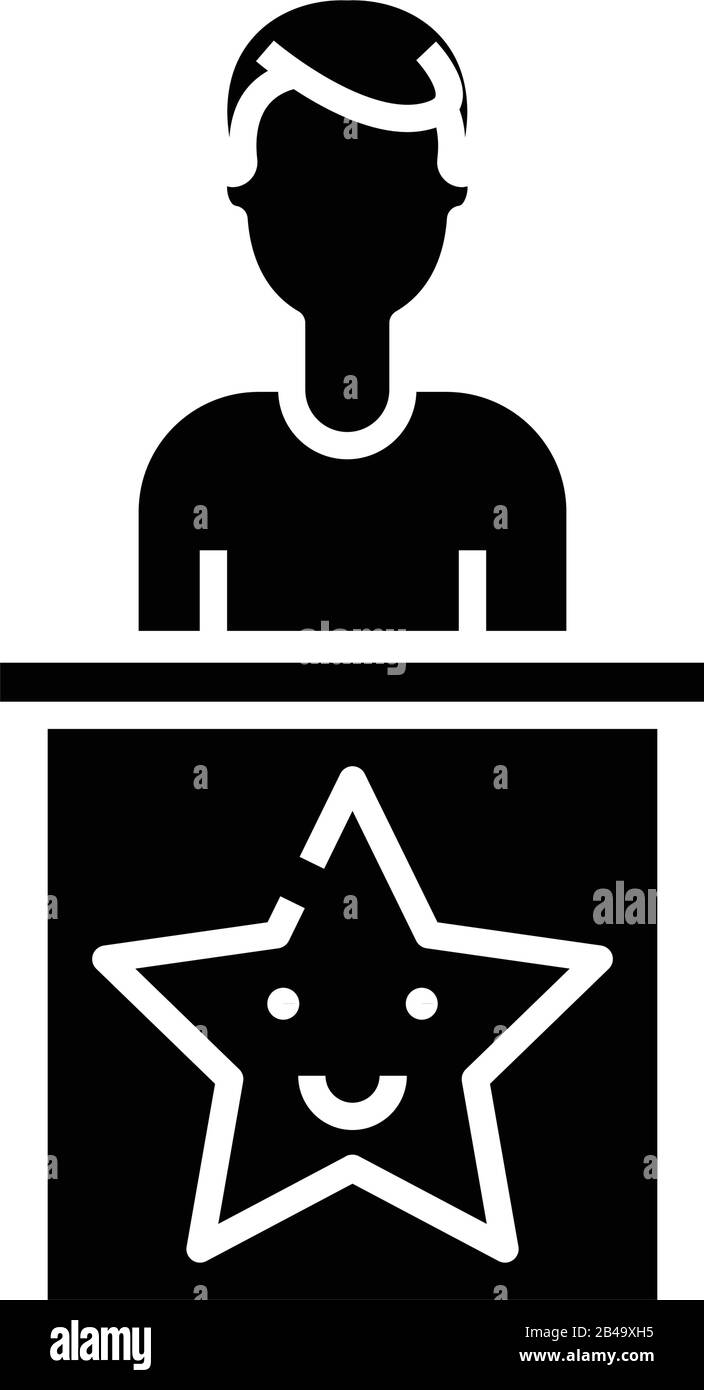 Significant speech black icon, concept illustration, vector flat symbol ...