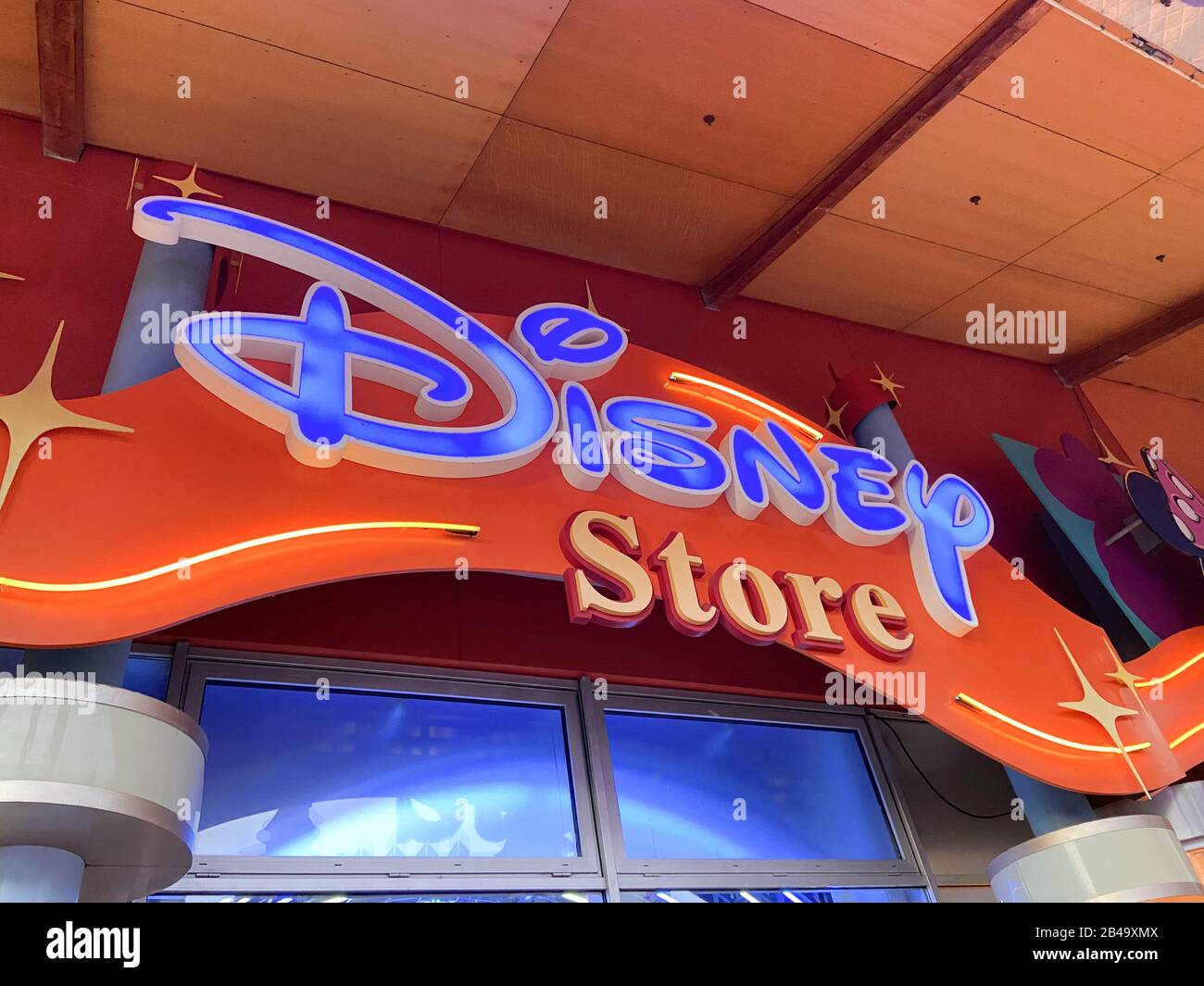 Bordeaux , Aquitaine / France - 02 02 2020 : Disney Store logo sign ...