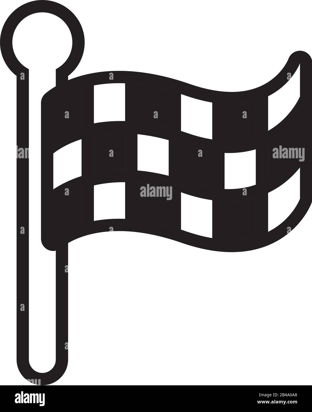 finish flag checkered line icon Stock Vector Image & Art - Alamy