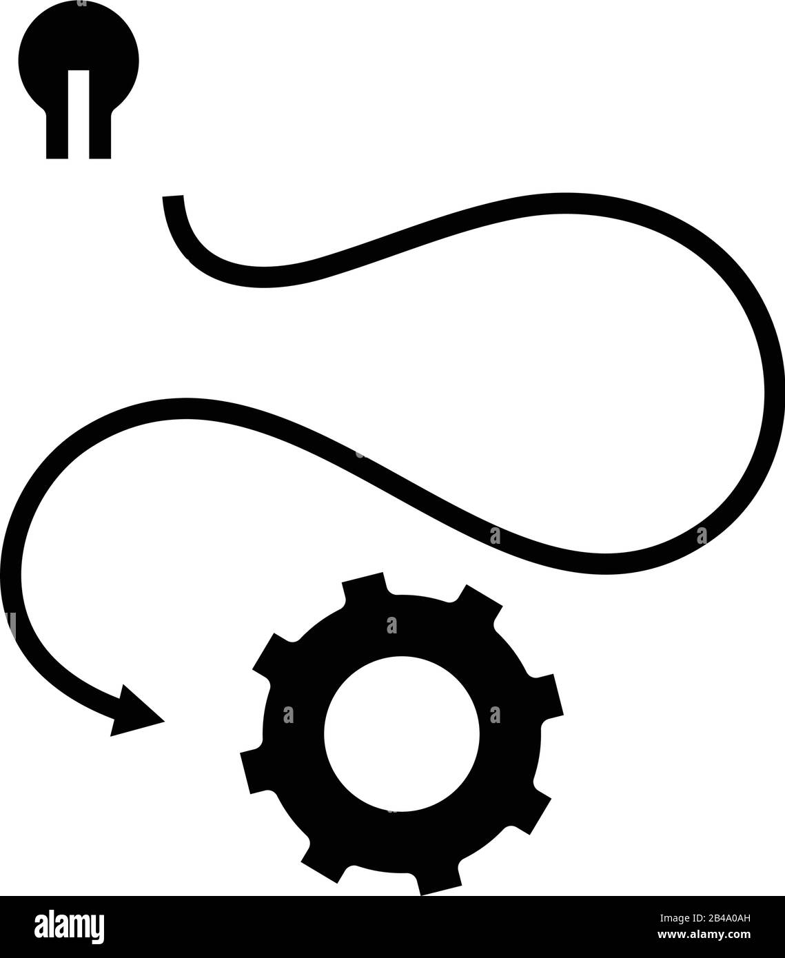 Solving problems black icon, concept illustration, vector flat symbol ...