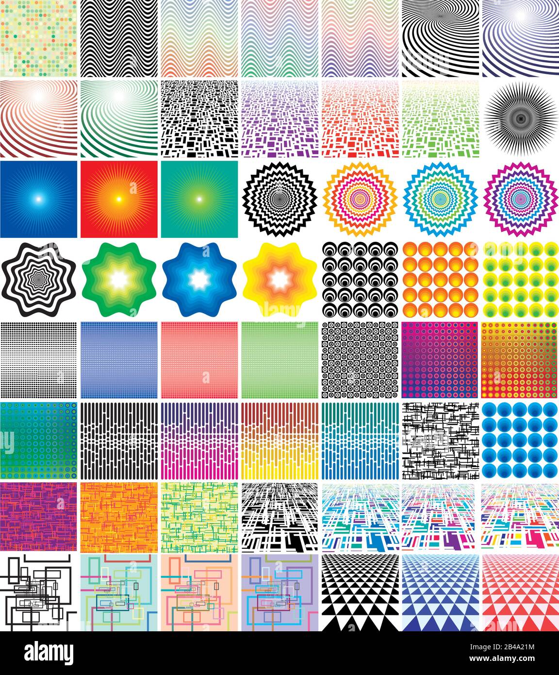 Set of different pattern in many colors vector Stock Vector Image & Art ...