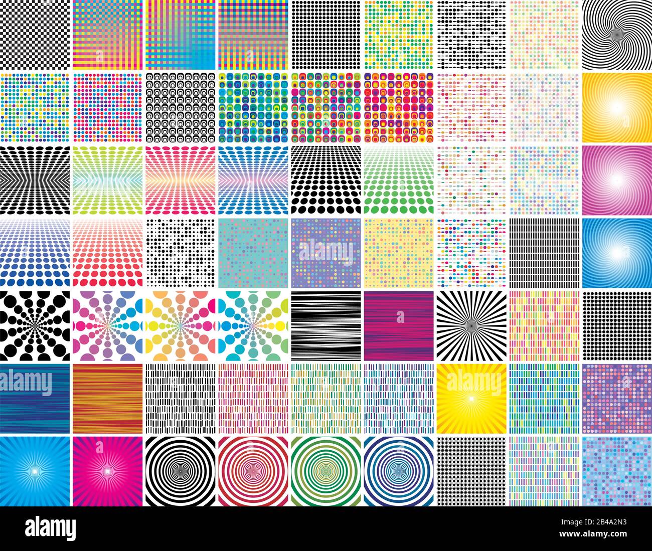 Set of different pattern in many colors vector Stock Vector Image & Art ...