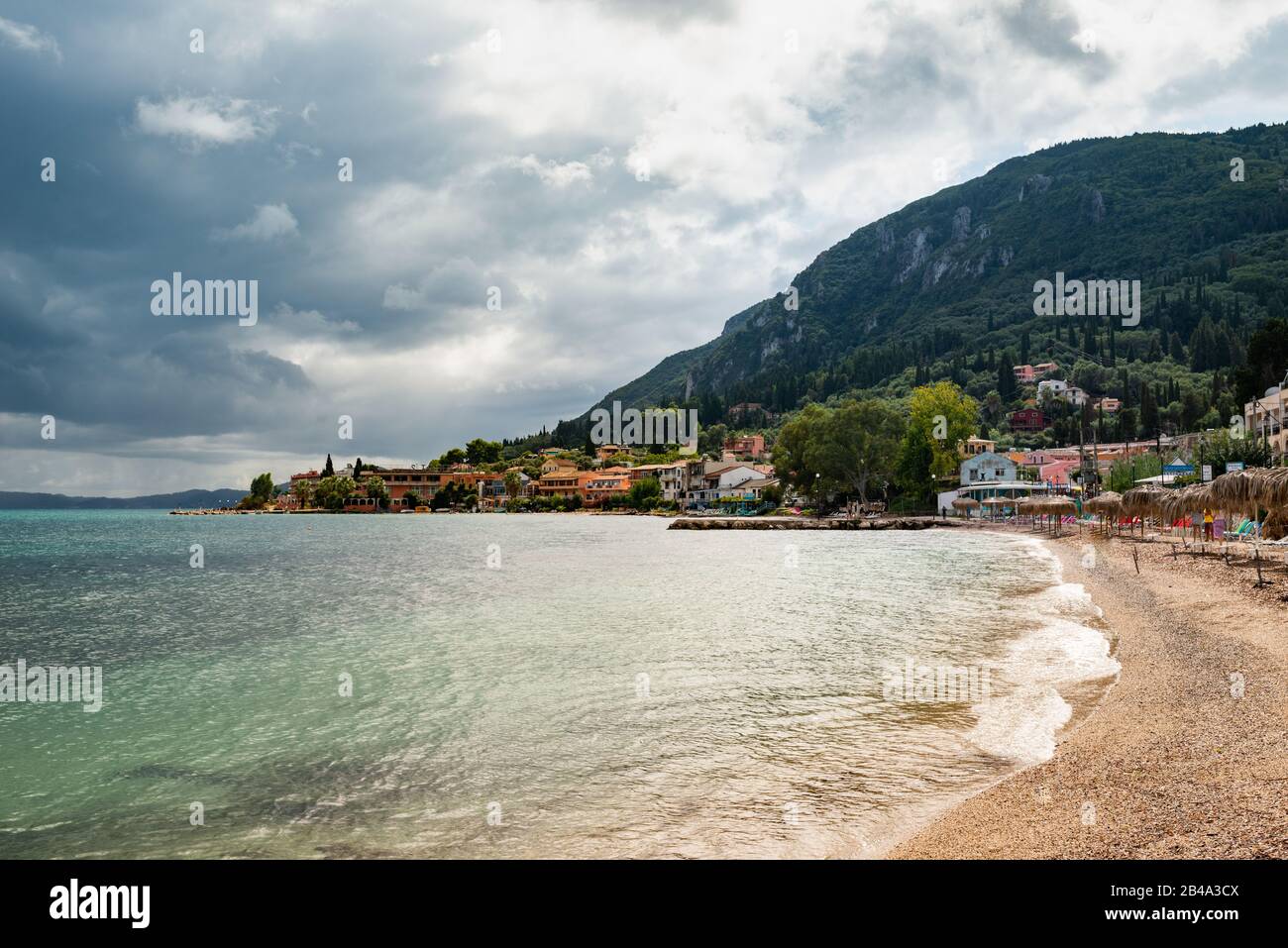 Amazing bay with crystal clear water in Paleokastritsa on Corfu island ...