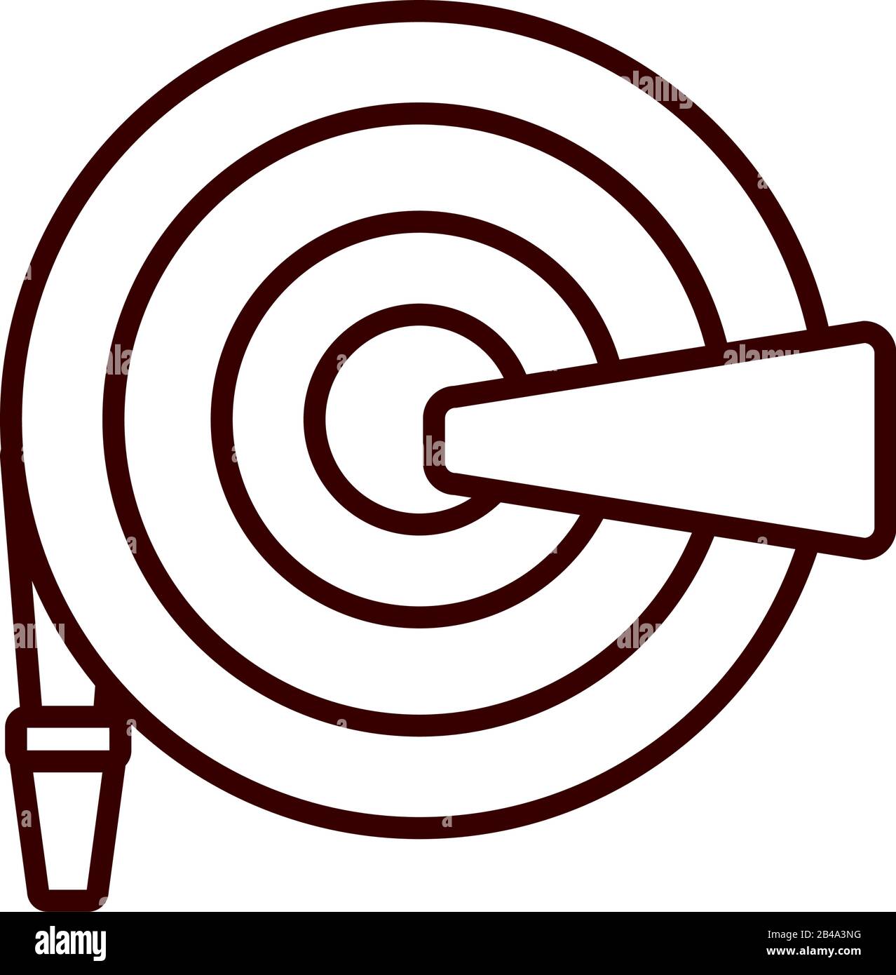 hose line style icon design, Emergency rescue save department 911 ...