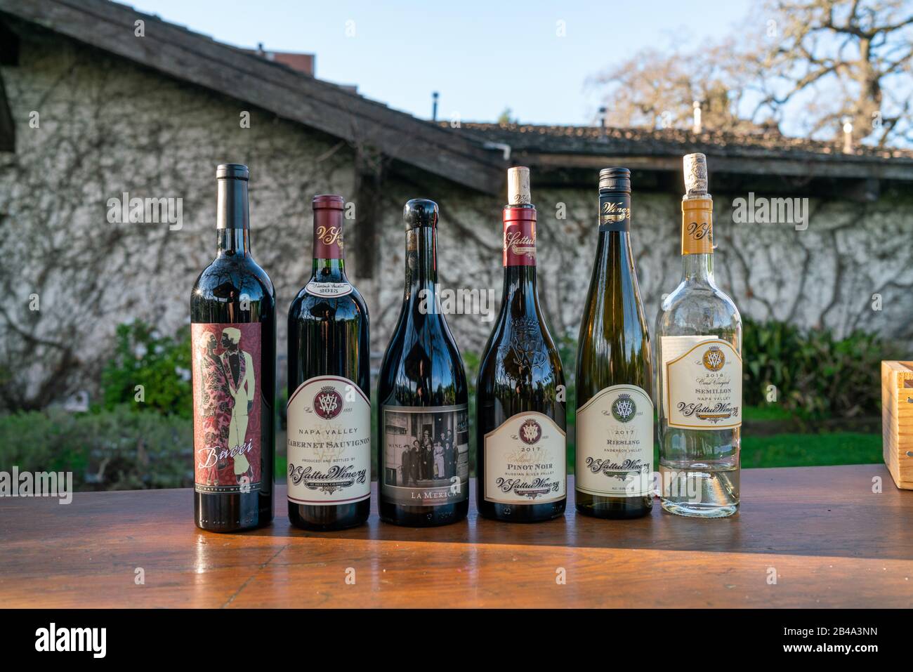 Wine Bottle Selection Stock Photo - Alamy