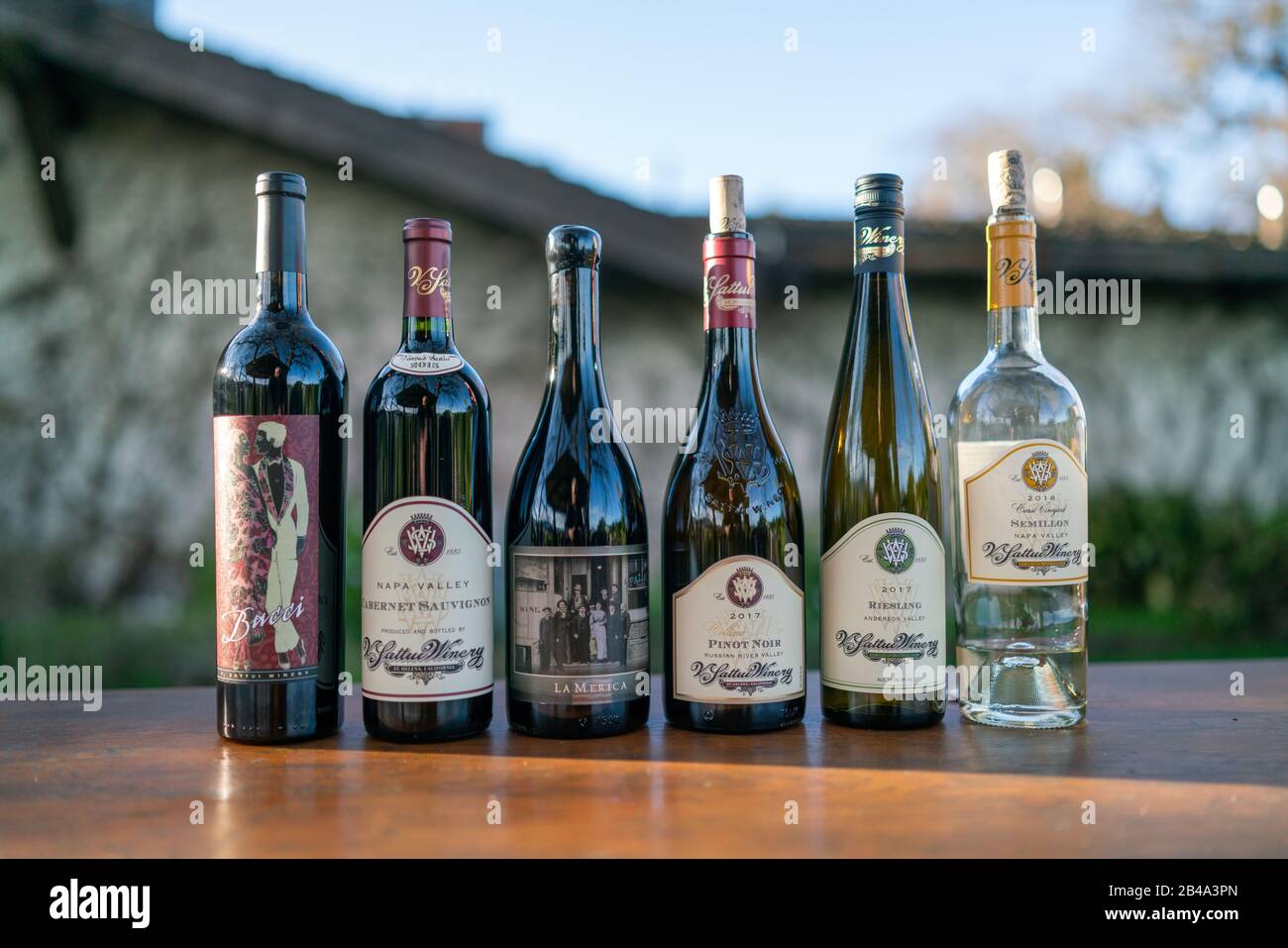 Wine Bottle Selection Stock Photo - Alamy