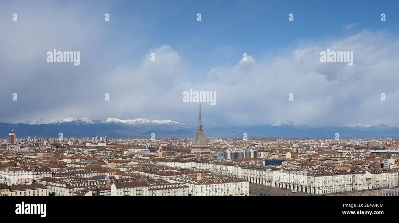 Aerial view of the city of Turin, Italy Stock Photo - Alamy
