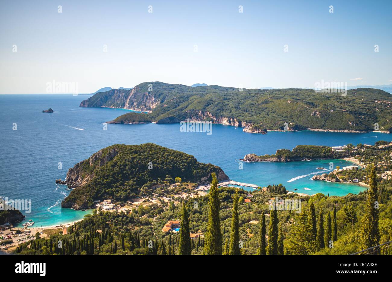 Kerkyra Corfu town Corfu Island in Ionian sea. Greece. Beautiful ...
