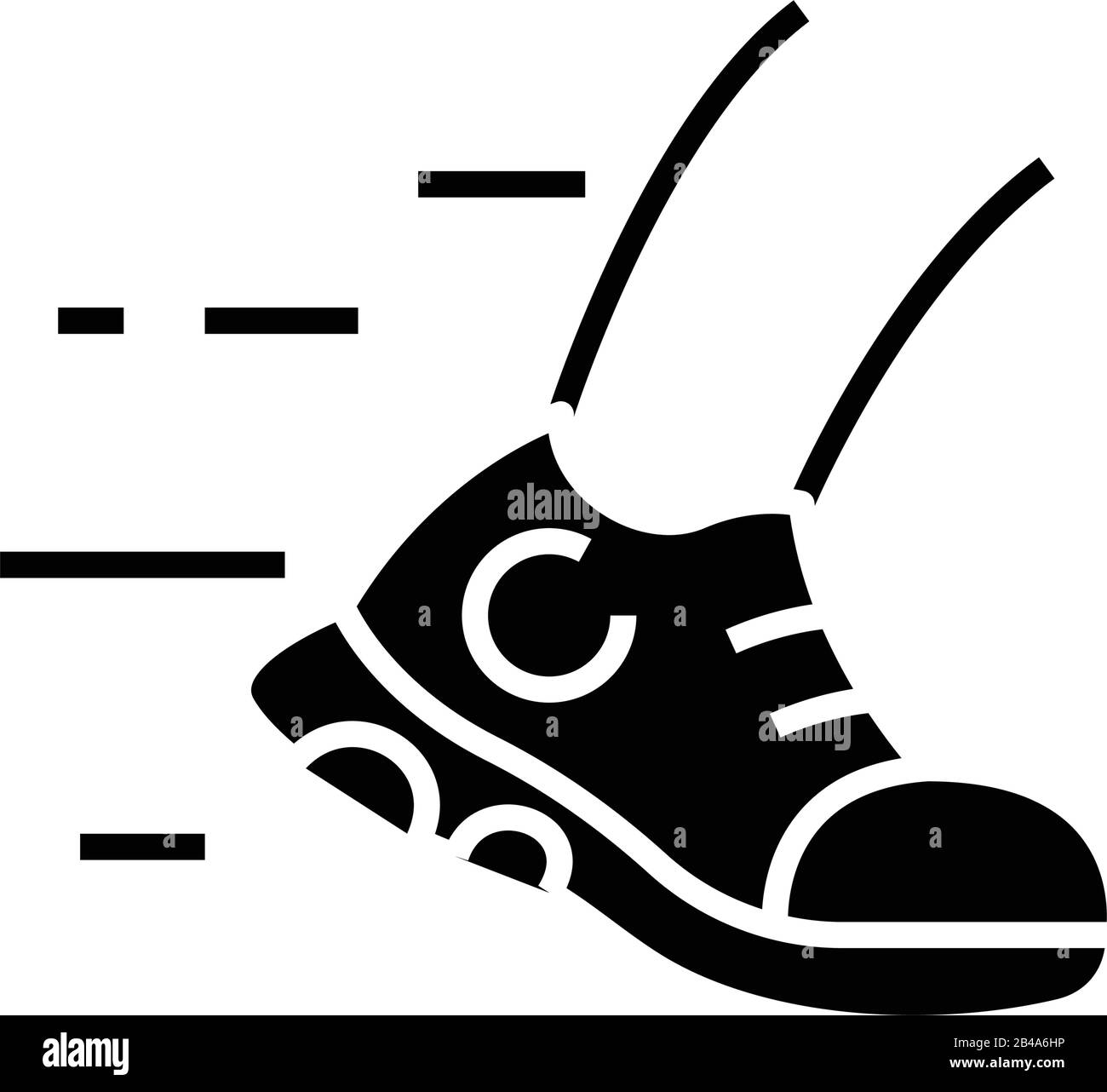 Sprint black icon, concept illustration, vector flat symbol, glyph sign ...