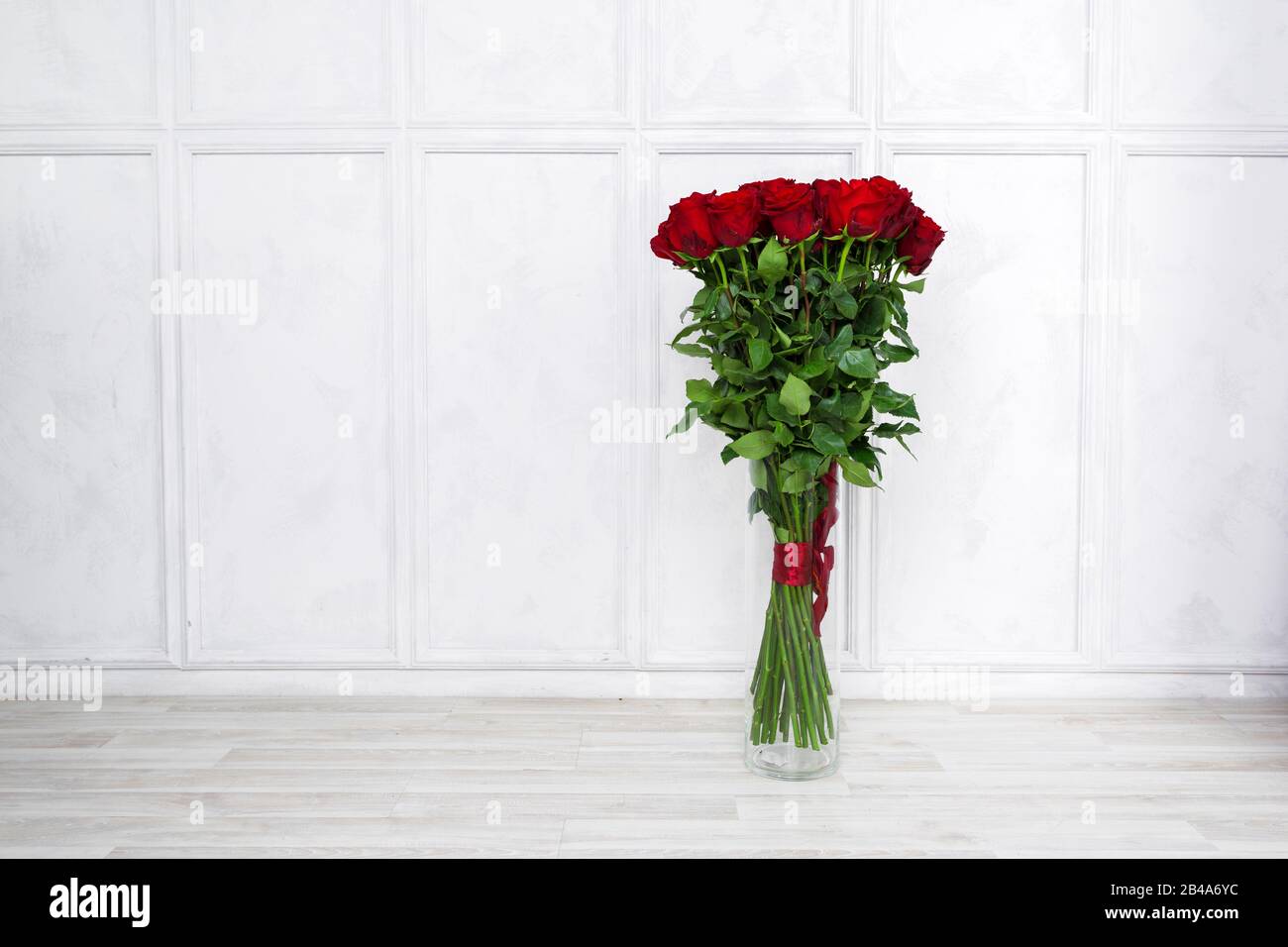 Luxury bouquet made of red roses. creative photo Stock Photo - Alamy
