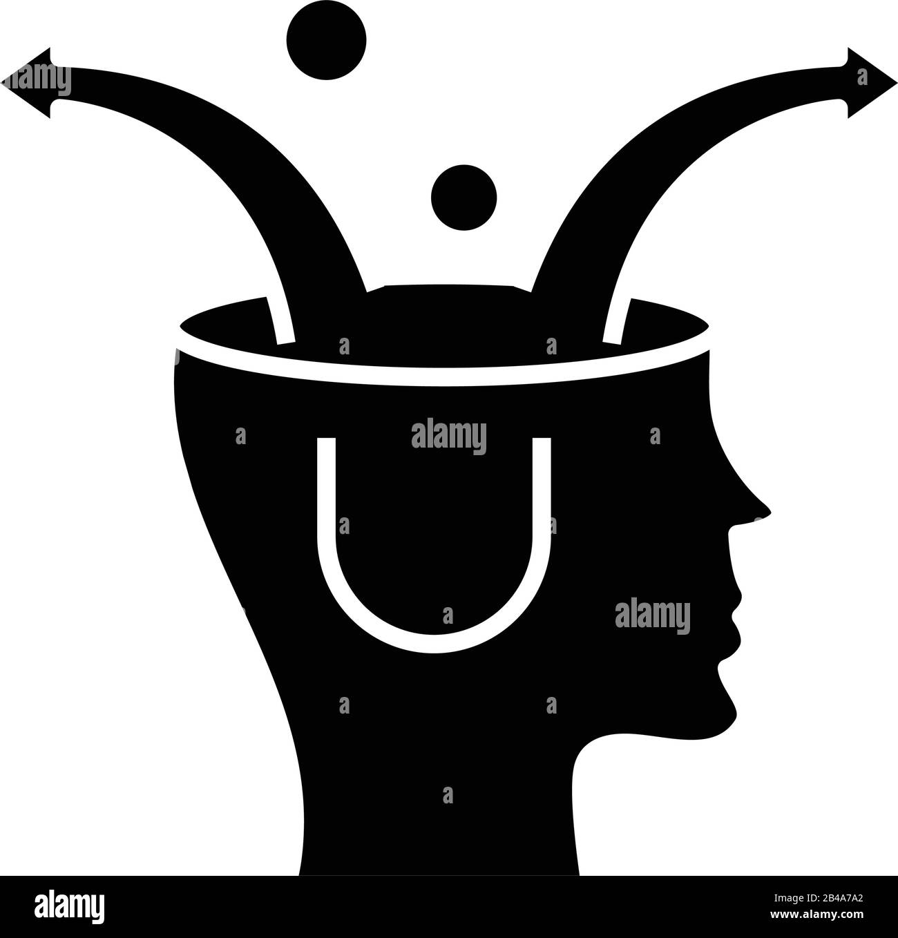 Sharing ideas black icon, concept illustration, vector flat symbol ...